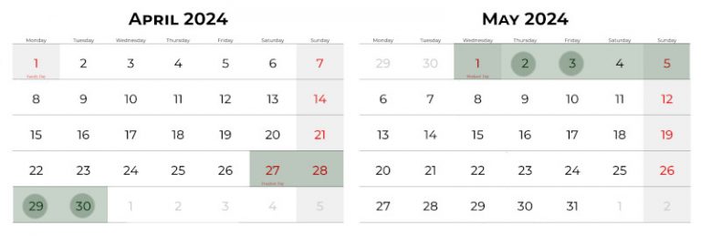 Days to take off in 2024 to get the most out of public holidays and ...